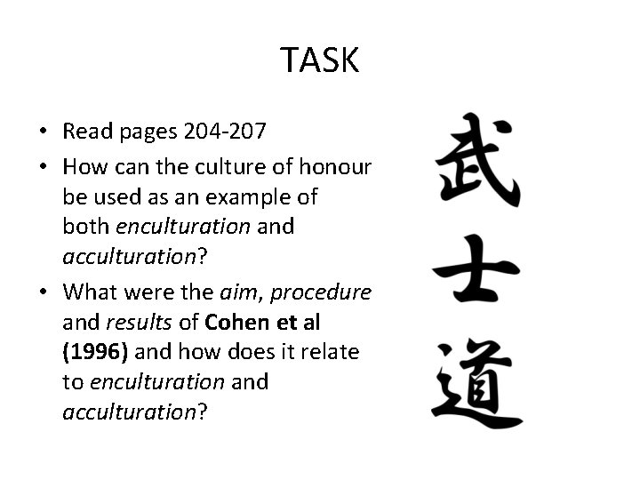 CULTURE AND ITS INFLUENCE ON INDIVIDUAL IB Psychology