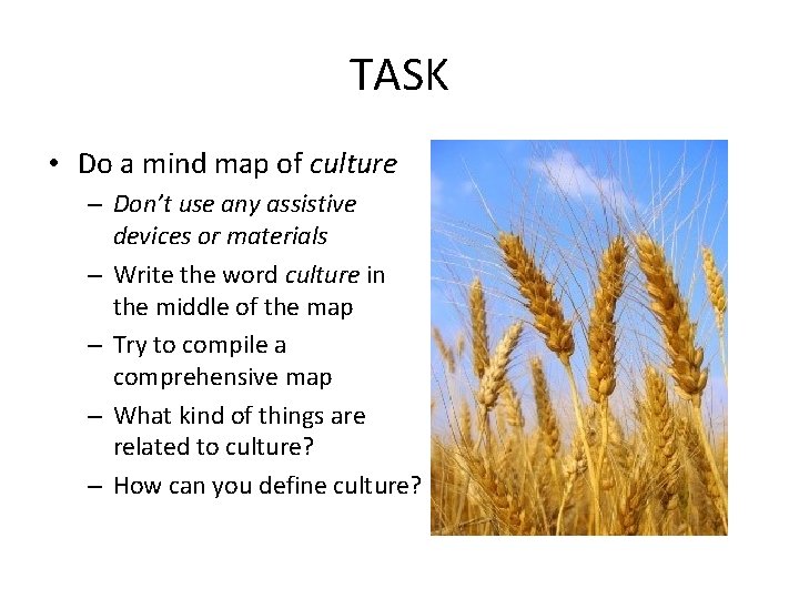 CULTURE AND ITS INFLUENCE ON INDIVIDUAL IB Psychology