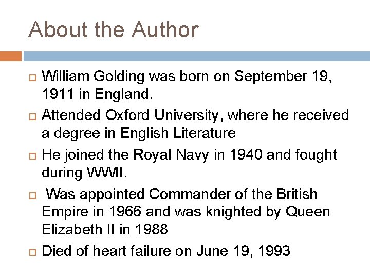 LORD OF THE FLIES BY WILLIAM GOLDING English