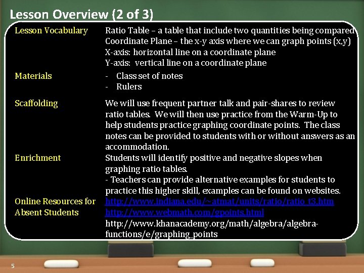 21 st Century Lessons Ratio Tables and Graphing