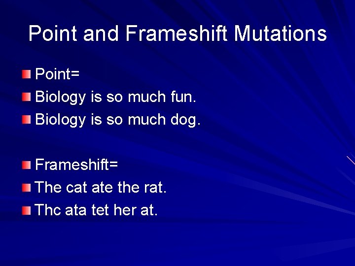 Protein Synthesis Mutations and Genetic Disorders Standards BI