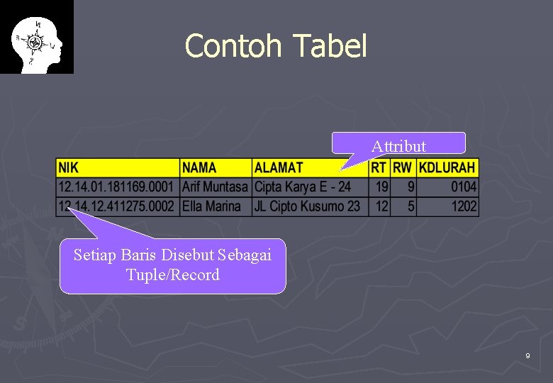 Model Relasional Part1 Review Pertemuan 3 Beberapa fitur