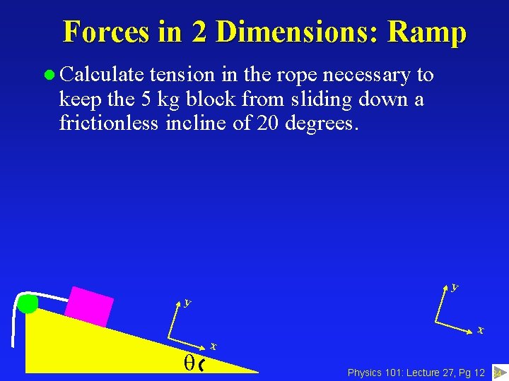 Physics 101 Lecture 02 Forces Equilibrium Examples l