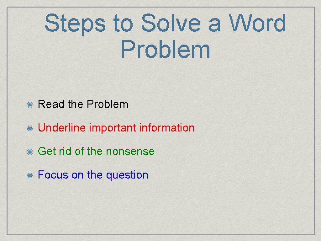 Division Word Problems I can solve division word