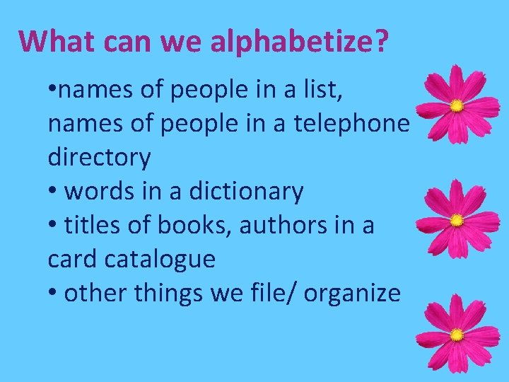 Alphabetizing Guide Words and the Dictionary Grade 4