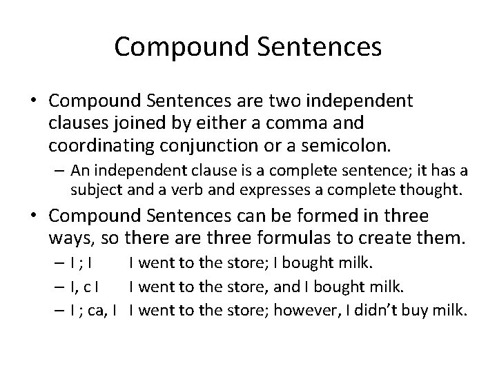 Commas Coordinating Conjunctions Semicolons and conjunctive adverbs ...