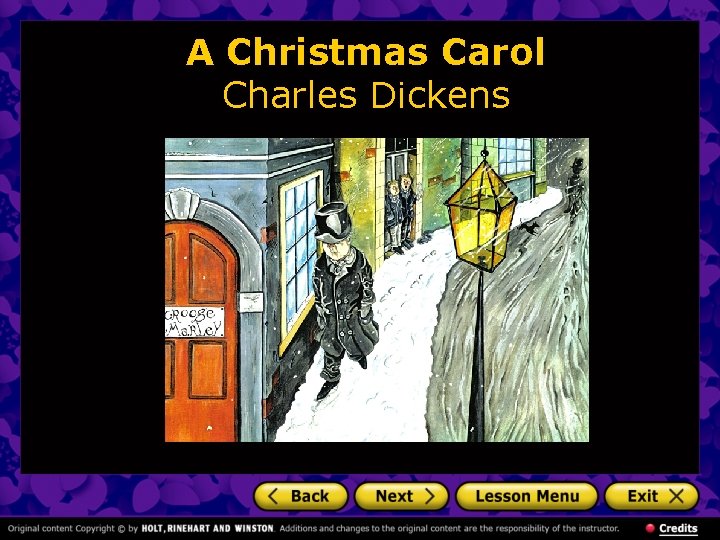 A Christmas Carol Charles Dickens Menu Introduction Background