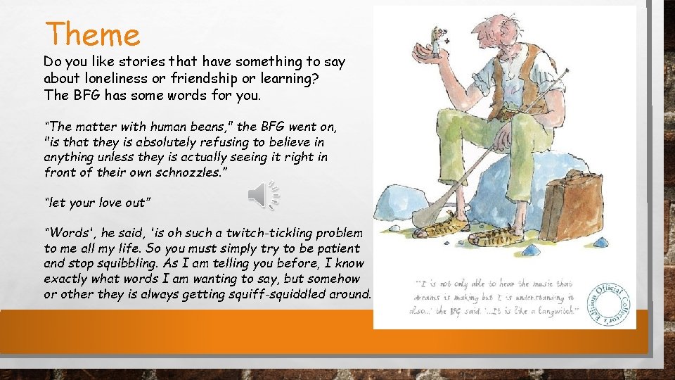 The BFG ROALD DAHL The Big Friendly Giant