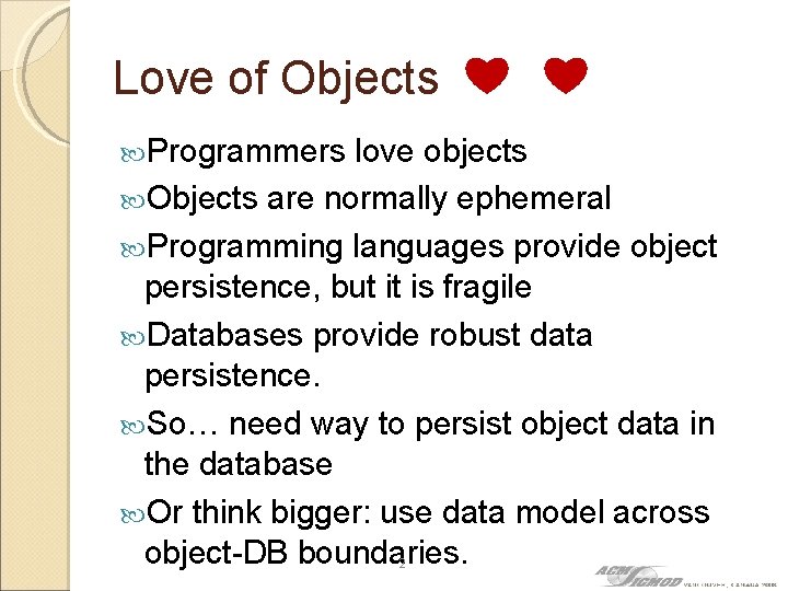 ObjectRelational Mapping 2008 Hibernate and the Entity Data