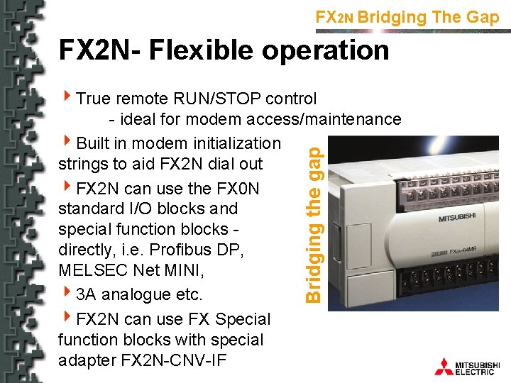 FX 2 N Bridging The Gap FX Series