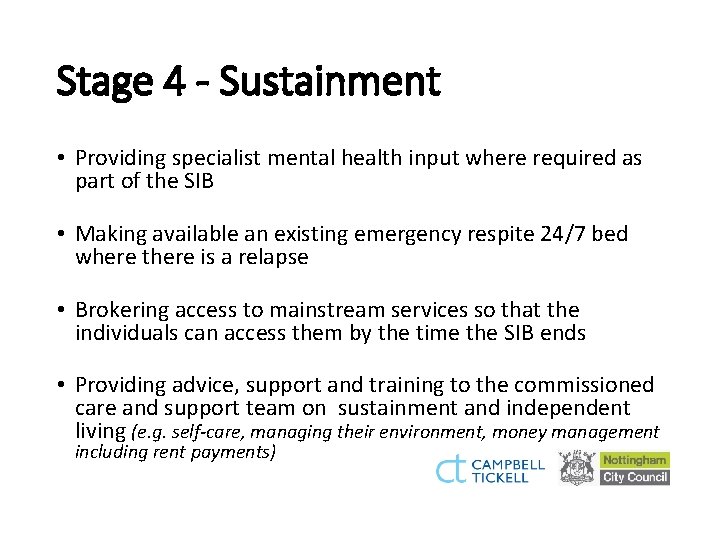 Business case summary For people with mental health