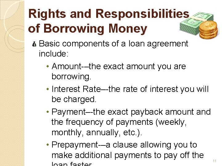 Standard 7 1 Borrowing Money Remember the Interest