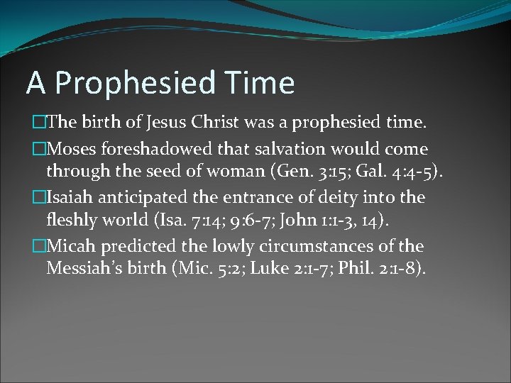 The Birth of Jesus Christ Introduction The entrance