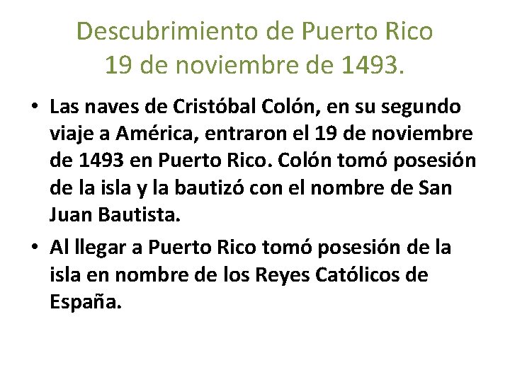 Descubrimiento de Puerto Rico Realizado por Karla Patricia