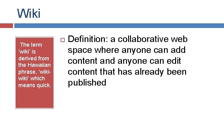 COLLABORATIVE LEARNING USING WIKIS Liberty University Online Education