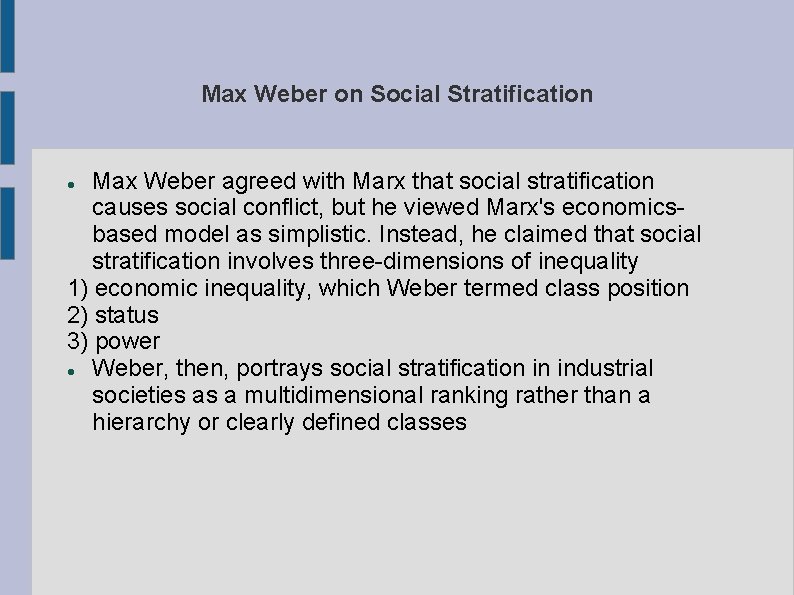 Social Stratification Social stratification a system by which