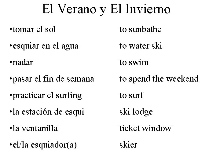 El Verano y El Invierno el buceo diving