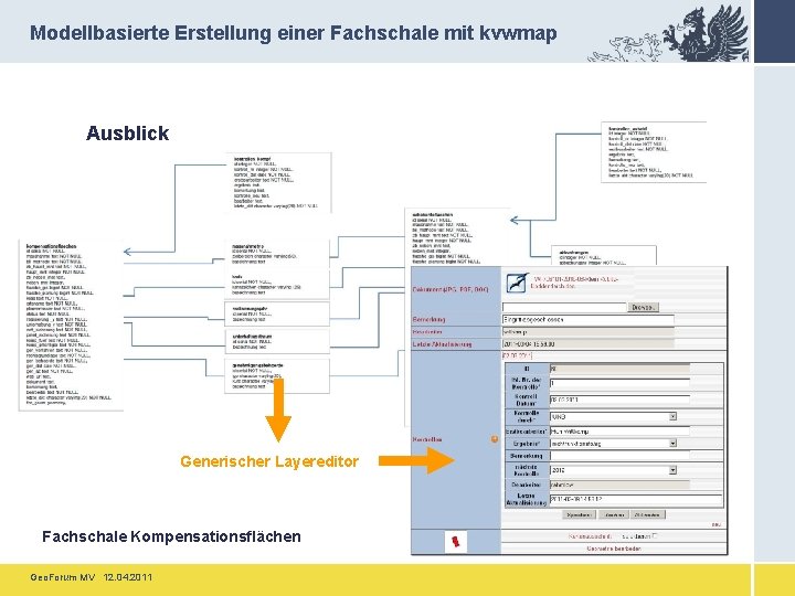 Modellbasierte Erstellung einer Fachschale mit kvwmap Geo Forum