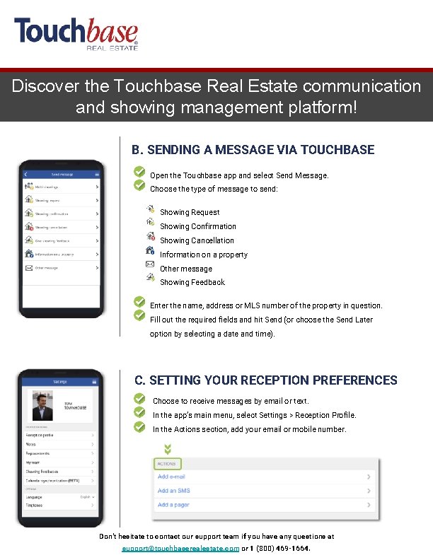Discover the Touchbase Real Estate communication and showing