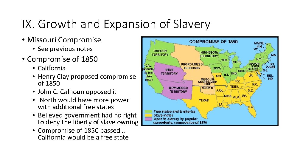 Expansion of Slavery Mid 1800s Abolition Movement to
