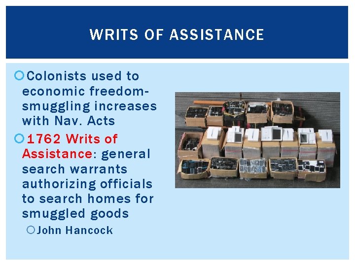 REVOLUTION IS BREWING Colonists vs British NAVIGATION ACTS