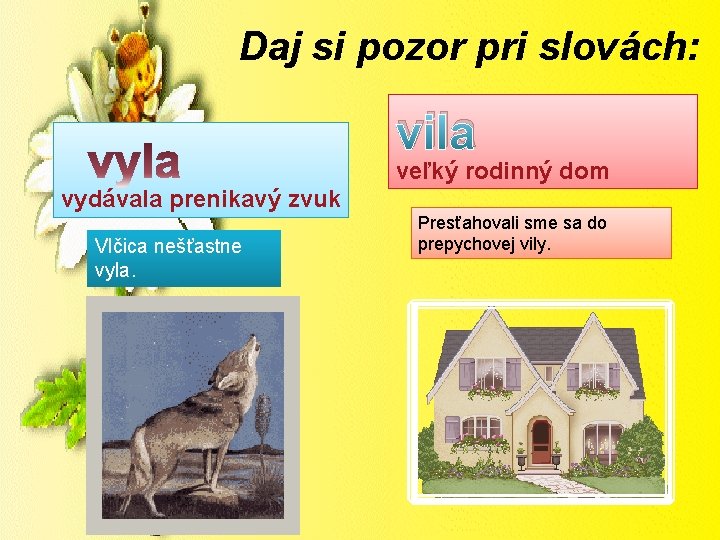 Vybran slov po V Slovensk jazyk 4 ronk