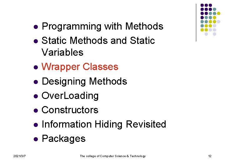 Chapter 5 More About Objects and Methods 202137