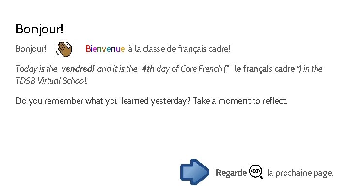 cole virtuelle TDSB Grades 7 8 Core French