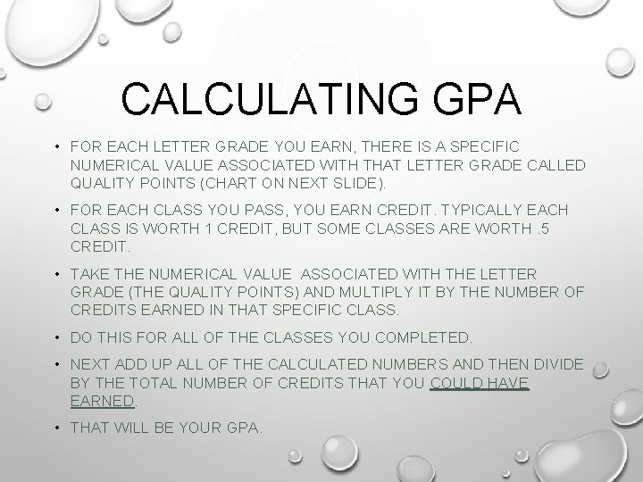 GRADE POINT AVERAGE BY MR URBAN COUNSELOR GRADES