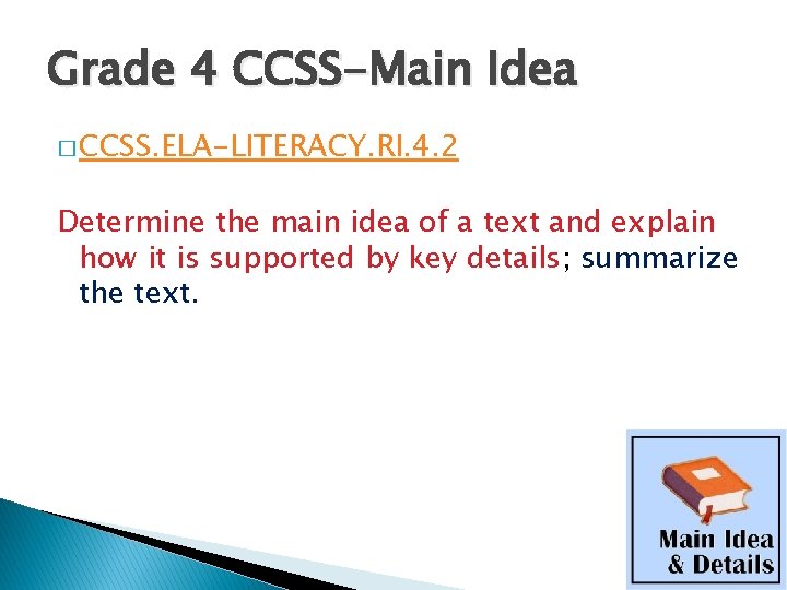 Identifying the Main Idea By Lisa Baggio William