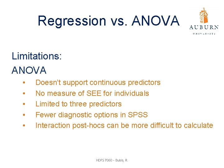 Statistics for the Behavioral Sciences ANOVA Introduction HDFS
