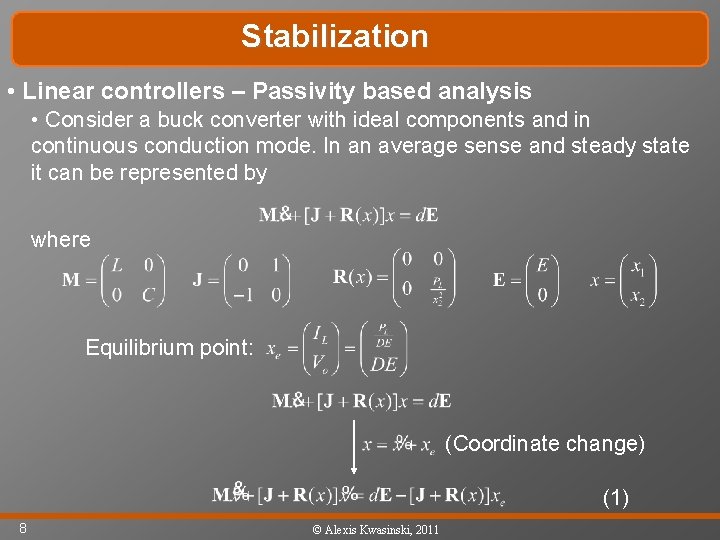 Constantpower loads Characteristics DC microgrids comprise cascade distributed