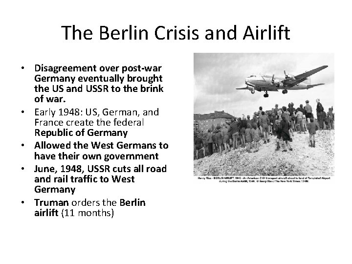 The Cold War 1945 1969 Learning Objectives THE