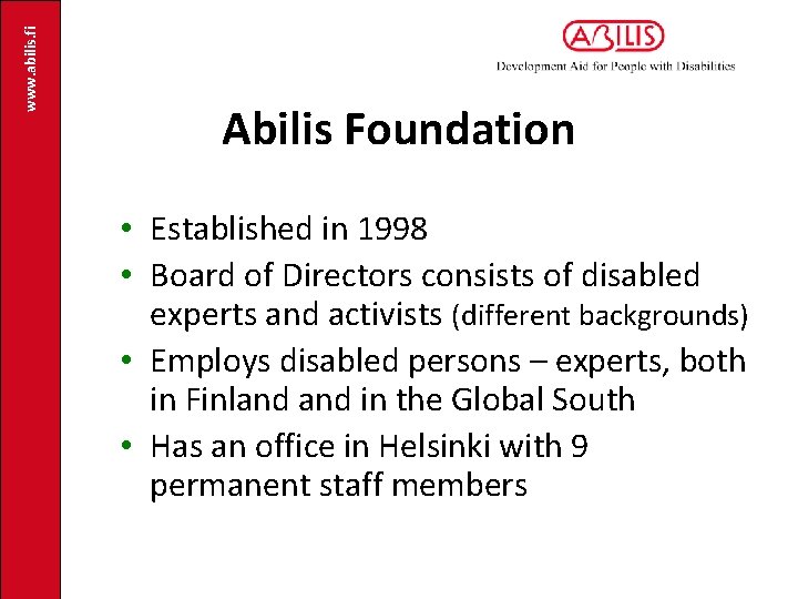 www abilis fi Introduction of Abilis Foundation www