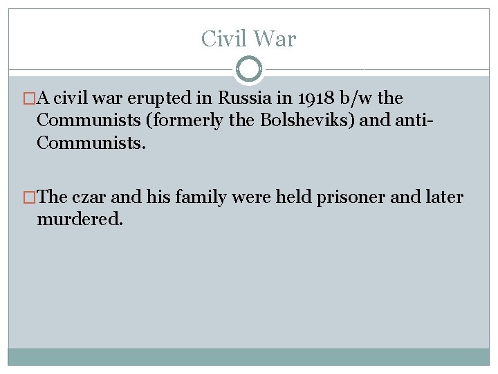 The Russian Revolution CHAPTER 14 LESSON 3 Bellringer