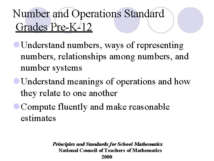 Developing Number Sense and Early Number Concepts EDN