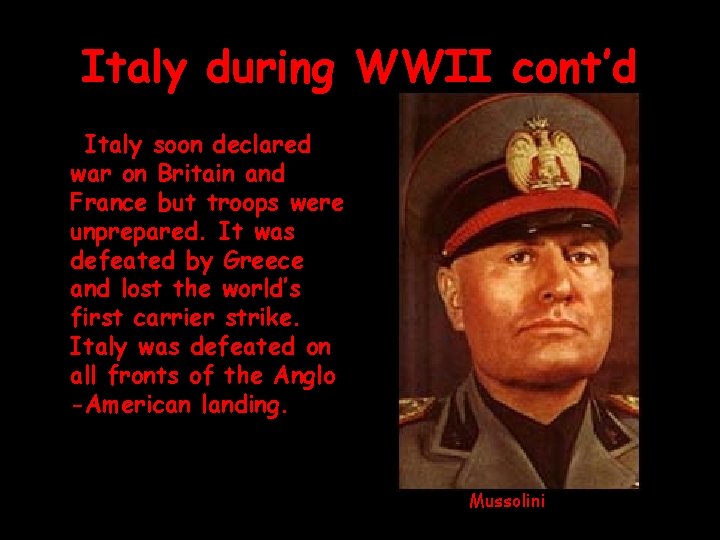 The Rise of Mussolini in Italy Benito Mussolini