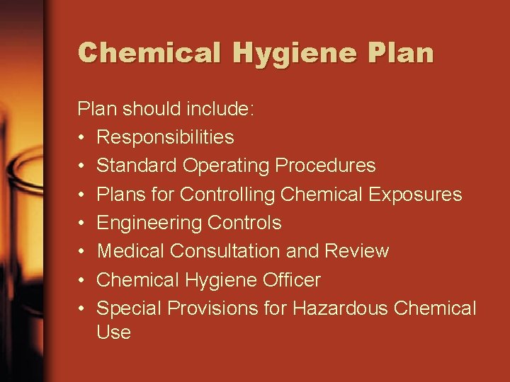 The Basics of Chemical Biological Safety for Radiation