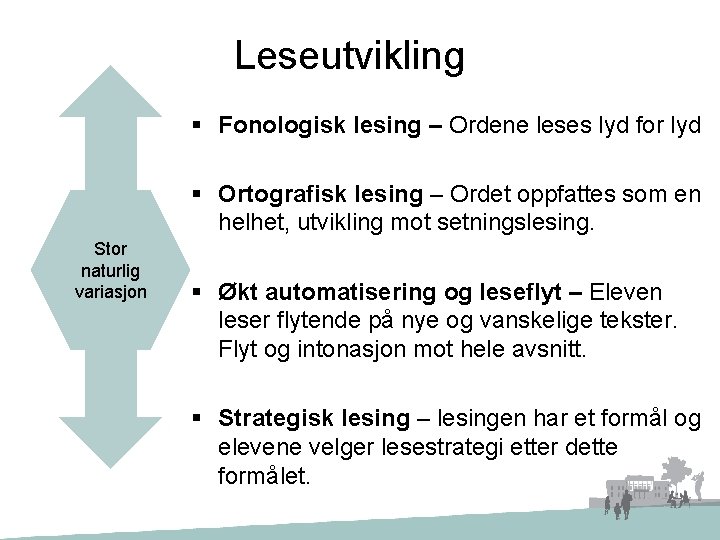 Leseutvikling og lesebestillinger Plan Leseutvikling Leseflyt ...