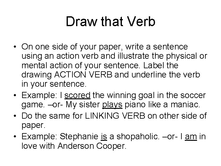 What do you know about verbs A verb