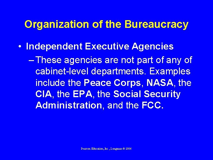 Chapter 11 The Federal Bureaucracy American Government Policy