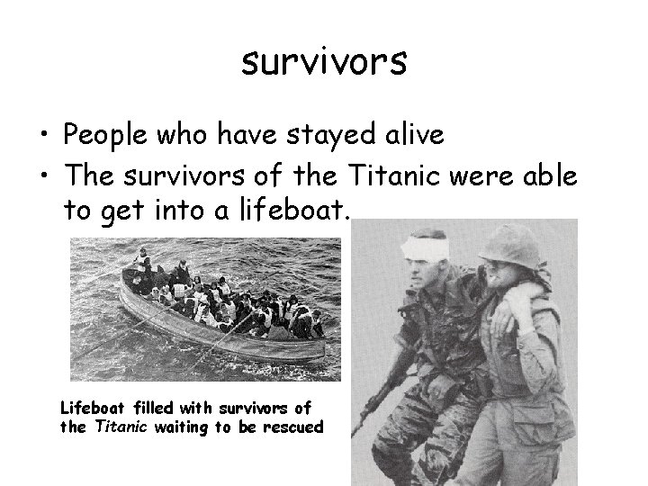 Finding the Titanic Vocabulary 4 th grade Bailey