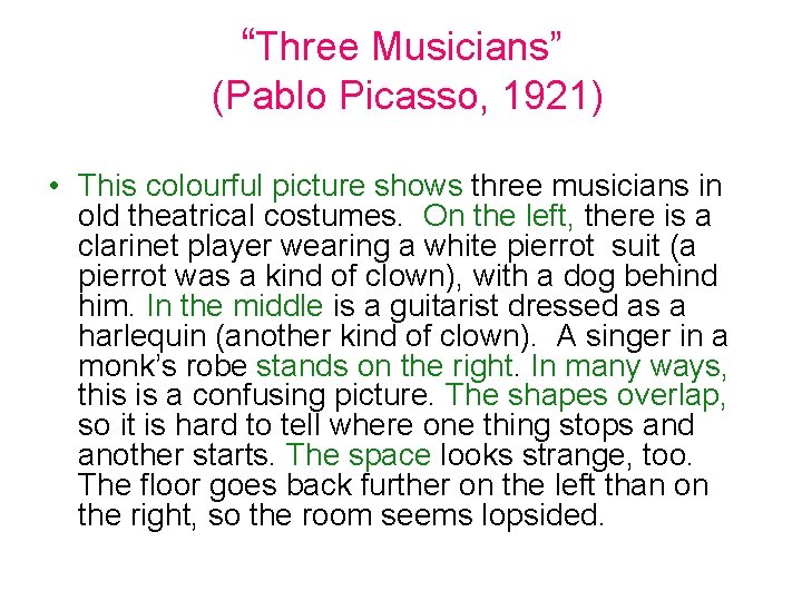 Three Musicians Pablo Picasso 1921 1 This colourful