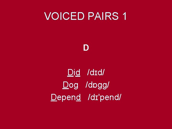 PHONETICS Teacher Craig PHONETICS SYMBOLS Long vowel sounds