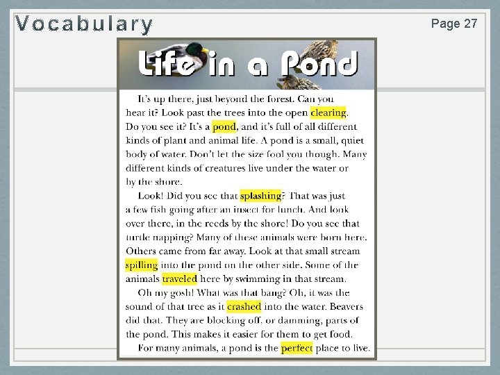 A Froggy Fable A Froggy Fable Final Syllable