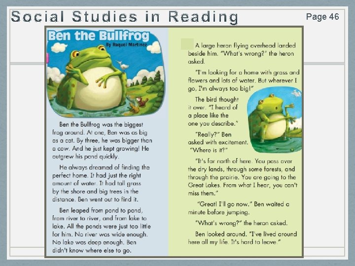 A Froggy Fable A Froggy Fable Final Syllable