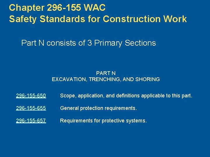 Excavation and Trenching Onsite Wastewater Systems Developed by