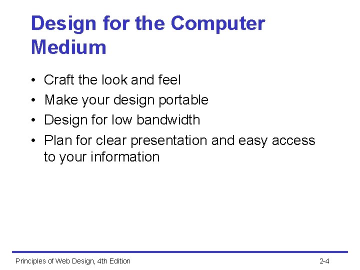 Chapter 2 Web Site Design Principles of Web