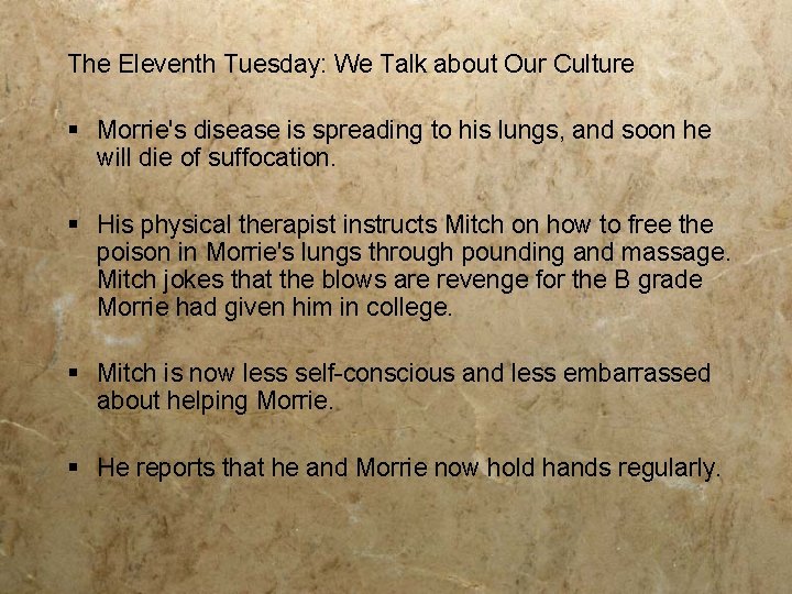 tuesdays with Morrie The Curriculum The Syllabus Mitch