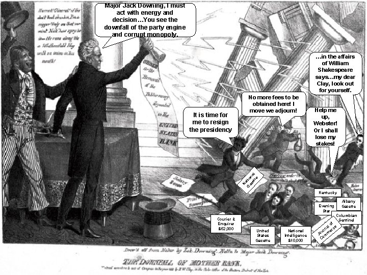 Andrew Jackson And The Bank War Political Cartoons